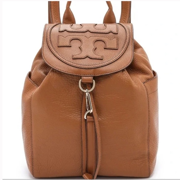 Tory Burch | Bags | Tory Burch All T Backpack Tobacco Brown Leather Bag ...